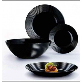 elegant black dinner set
