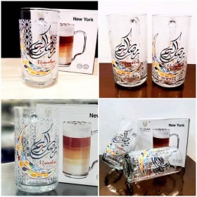 Ramadan glass mugs set The capacity of the mug is 400 ml The set is two ...