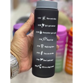 Turkish black glass water bottle 800 ml